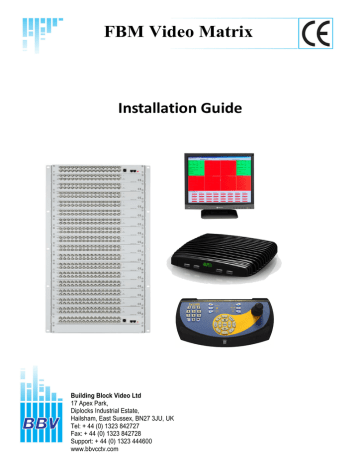 Building Block Video FBM Video Matrix MK4 V1.2 Installation Guide | Manualzz