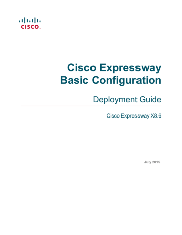 Cisco Expressway X8.6 Deployment Guide | Manualzz