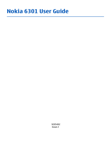 Nokia 6301 Cell Phone User guide | Manualzz