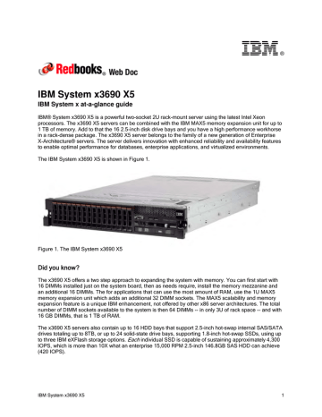 IBM System x3690 X5 at-a-glance guide | Manualzz