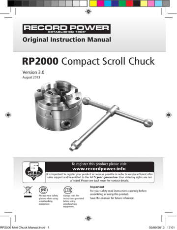 Scroll Chuck RP2000 Compact Instruction Manual | Manualzz