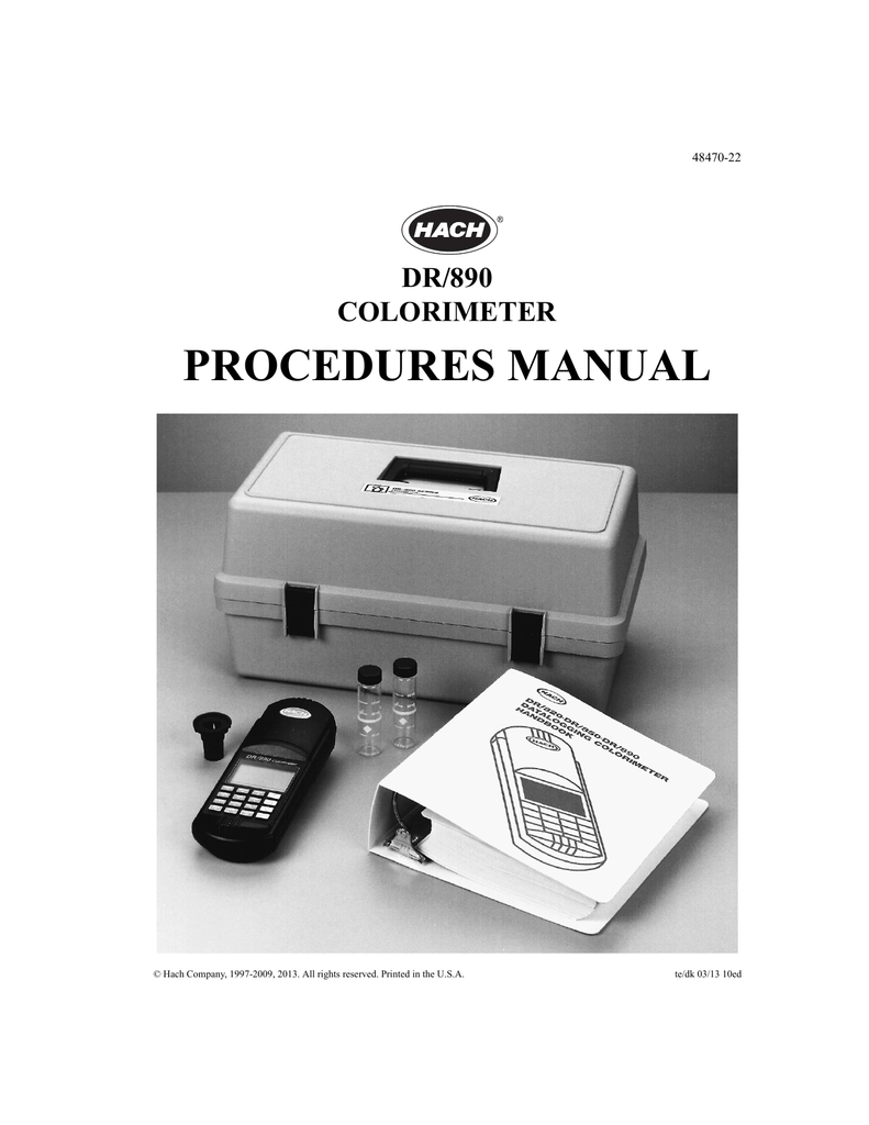 Nalco Dr/890 Colorimeter Manual at Megan Blackmon blog