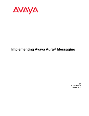 Avaya Aura Messaging Implementing Guide | Manualzz