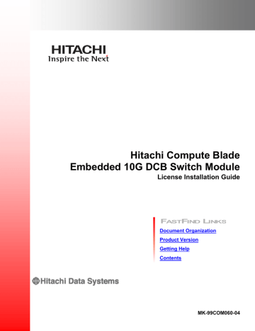 Hitachi Compute Blade 2500 Installation manual | Manualzz
