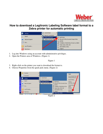 Labeling Software, Zebra Printer Instructions | Manualzz