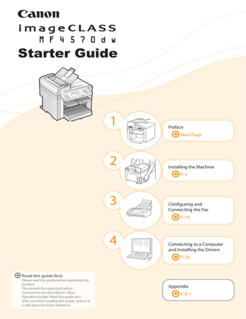 Canon imageCLASS MF4570dw copiers_mfps_fax machine Owner's Manual ...