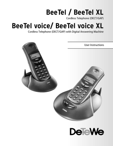 DETEWE BeeTel XL User Instructions | Manualzz