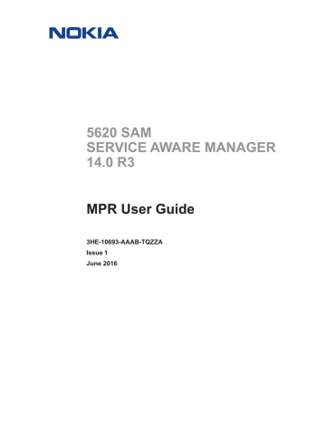 5620 SAM 14.0 R3 MPR User Guide | Manualzz