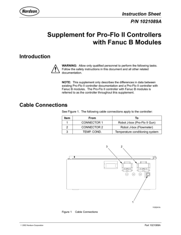 Nordson Supplement for Pro-Flo II Controllers Owner's Manual | Manualzz