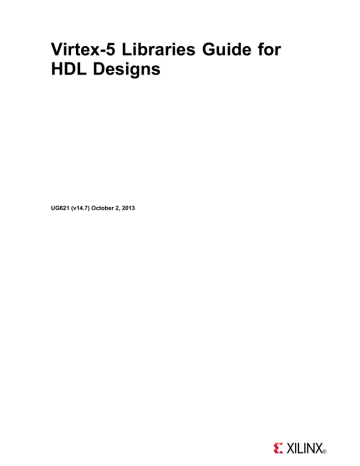 FPGA Virtex-5 Libraries Guide HDL Designs | Manualzz
