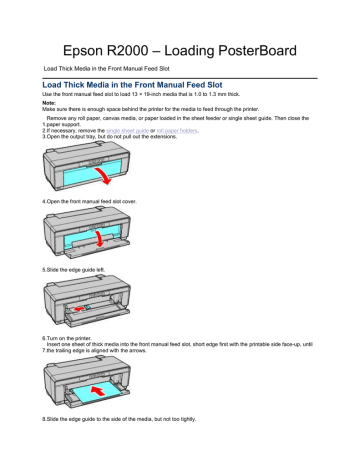 Epson R2000 - Loading PosterBoard User Guide | Manualzz
