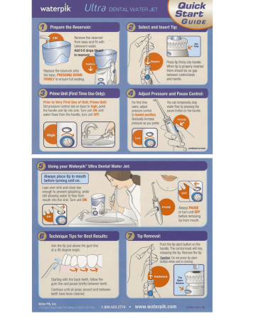 Waterpik Instructions | Manualzz