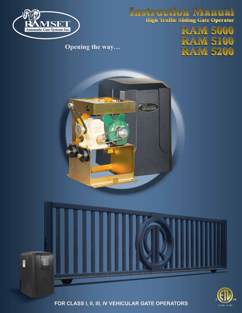 RAMSET Instruction Manual | Manualzz