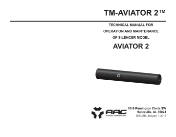 Silencer AVIATOR 2 Technical Manual | Manualzz