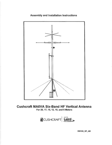 Cushcraft MAGVA Six-Band HF Vertical Antenna Assembly and Installation ...