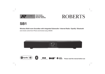 Roberts Sound Bar 1( Rev.1) Bluetooth Radio User guide | Manualzz
