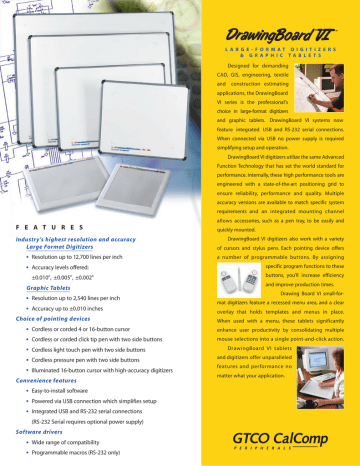 GTCO CalComp 2436 Specifications | Manualzz