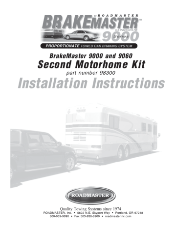 ROADMASTER BrakeMaster 9000, 9060 Installation Instructions | Manualzz