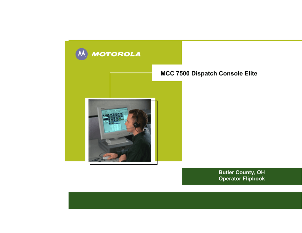 Motorola MCC 7500 Operator Flipbook | Manualzz
