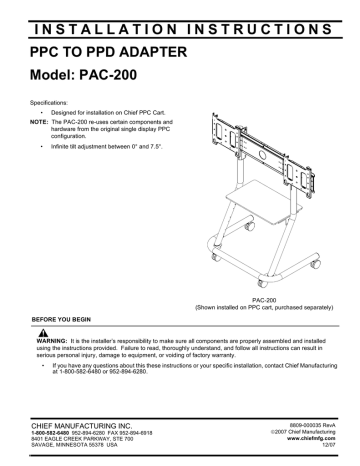 pac200 installation instructions | Manualzz