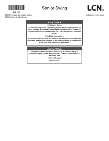 LCN 2800 Installation instructions | Manualzz