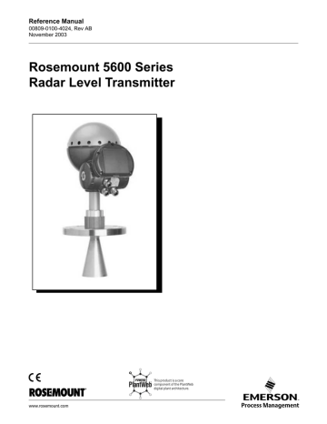 Rosemount 5600 Series Radar Level Transmitter Reference Manual | Manualzz