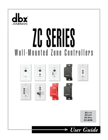 dbx ZC-3 Wall-Mounted Zone Controllers User Guide | Manualzz