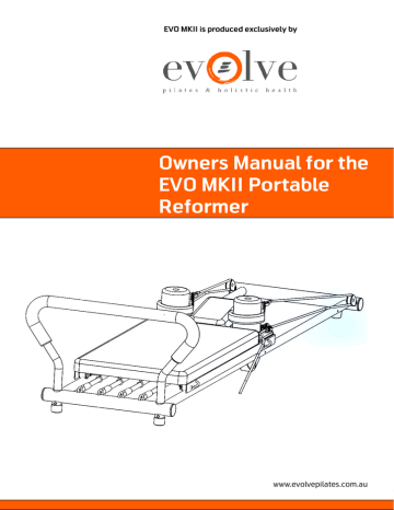 Evolve MKII EVO Portable Reformer Owners Manual | Manualzz