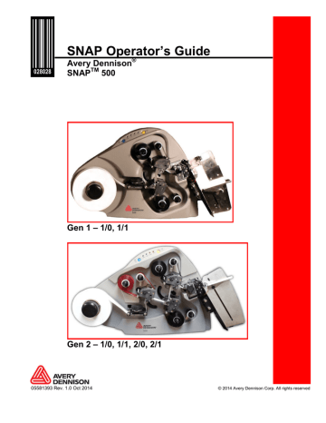Avery Dennison SNAP 500 Guide | Manualzz