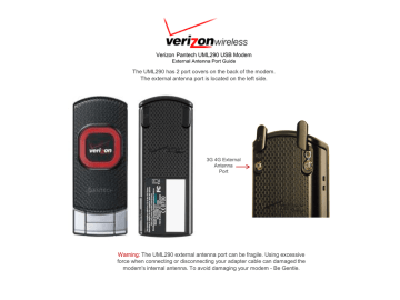 Verizon USB Modem UML290 External Antenna Port Guide | Manualzz