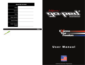 Go-Ped scooter User Manual | Manualzz