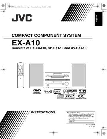 JVC XV-EXA10 Cassette Player User manual | Manualzz