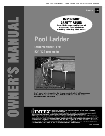 INTEX Pool Ladder 52" User Manual | Manualzz