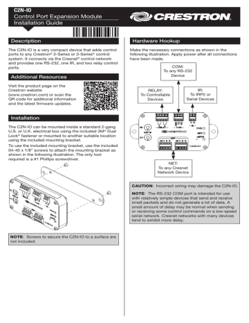 Installation Guide: C2N-IO | Manualzz