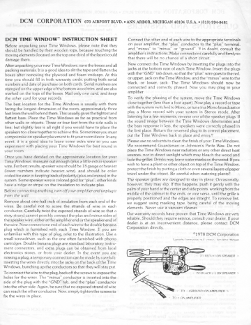 DCM Time Windows Instruction Sheet | Manualzz