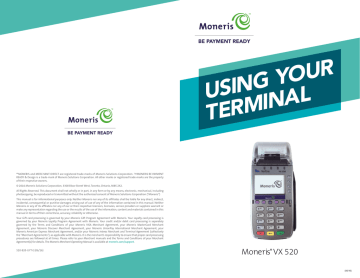 Moneris VX 520 User Manual | Manualzz