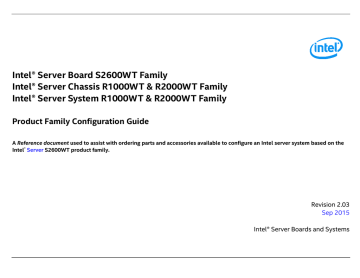 Intel Server S2600WT Family Configuration Guide | Manualzz