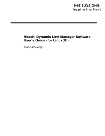 Hitachi Dynamic Link Manager User manual | Manualzz