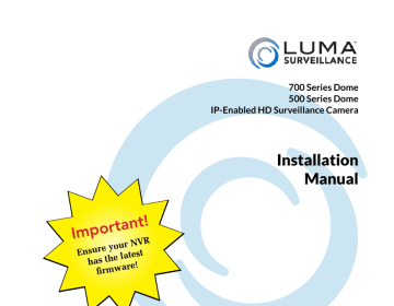 Luma Surveillance 700 Series Dome & 500 Series Dome IP Camera ...