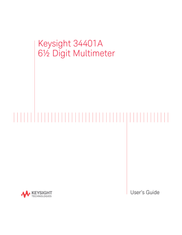 Keysight 34401A Digital Multimeter User's Guide | Manualzz