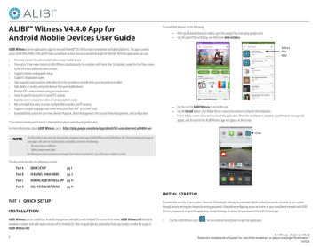 ALIBI Witness V4.4.0 App User Guide | Manualzz