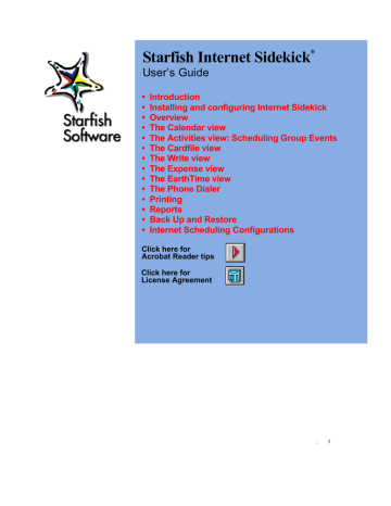 Starfish Internet Sidekick User's Guide | Manualzz