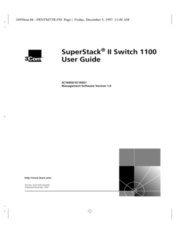 3Com SuperStack II Switch 1100 User Guide | Manualzz