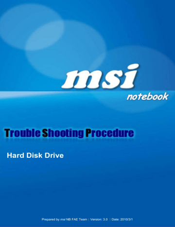 MSI Hard Disk Drive Troubleshooting Procedure | Manualzz