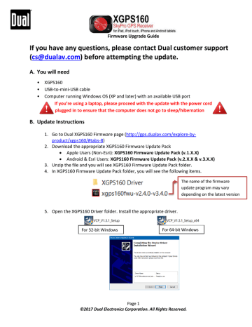 XGPS160 GPS receiver Firmware Upgrade Guide | Manualzz