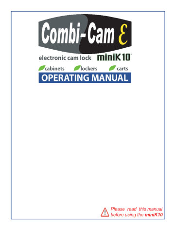 Combi-Cam miniK 10 Operating Manual | Manualzz