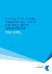 Telstra Call Centre Standard User Guide | Manualzz