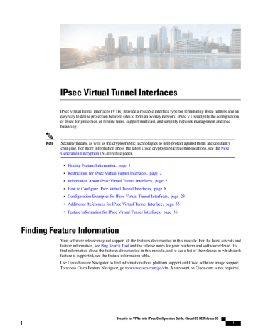 Cisco IPsec Virtual Tunnel Interface Configuration Guide | Manualzz