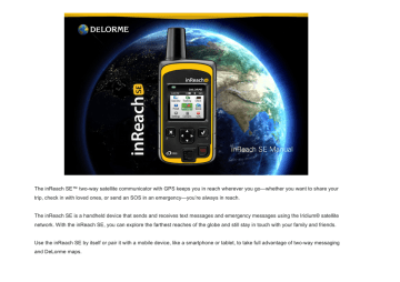 inReach SE User Manual | Manualzz