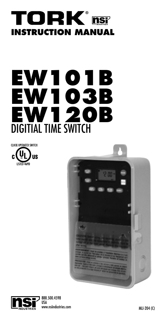 Tork EW101B Instruction manual | Manualzz